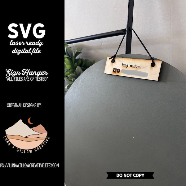 Wood Sign Hanger Svg - Etsy