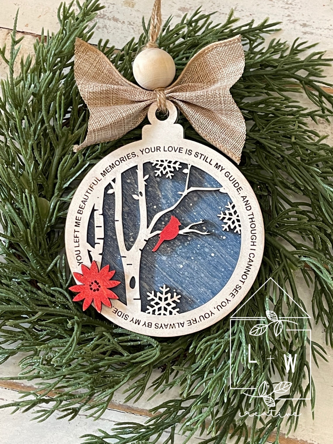 Cardinal Layered Memory Ornament SVG - Etsy