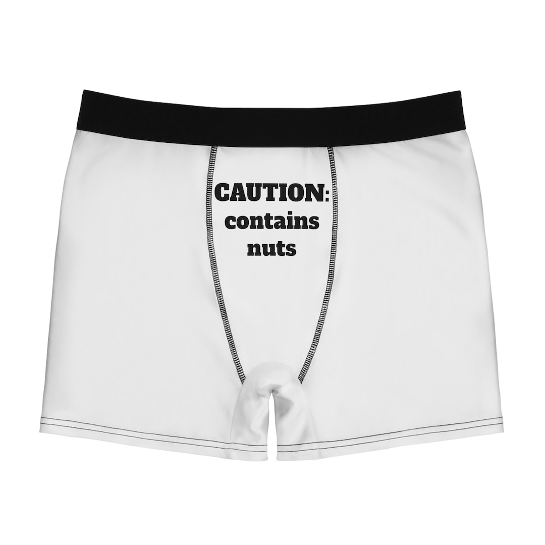 Valentine's Day Funny Boxer Briefs caution: Contains Nuts Valentines ...
