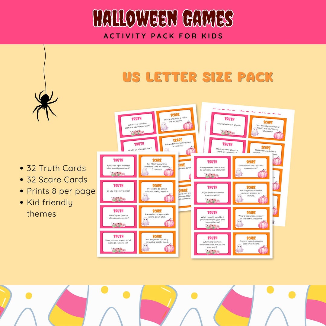 Printable Halloween Game Halloween Party Game for Kids Halloween Truth ...