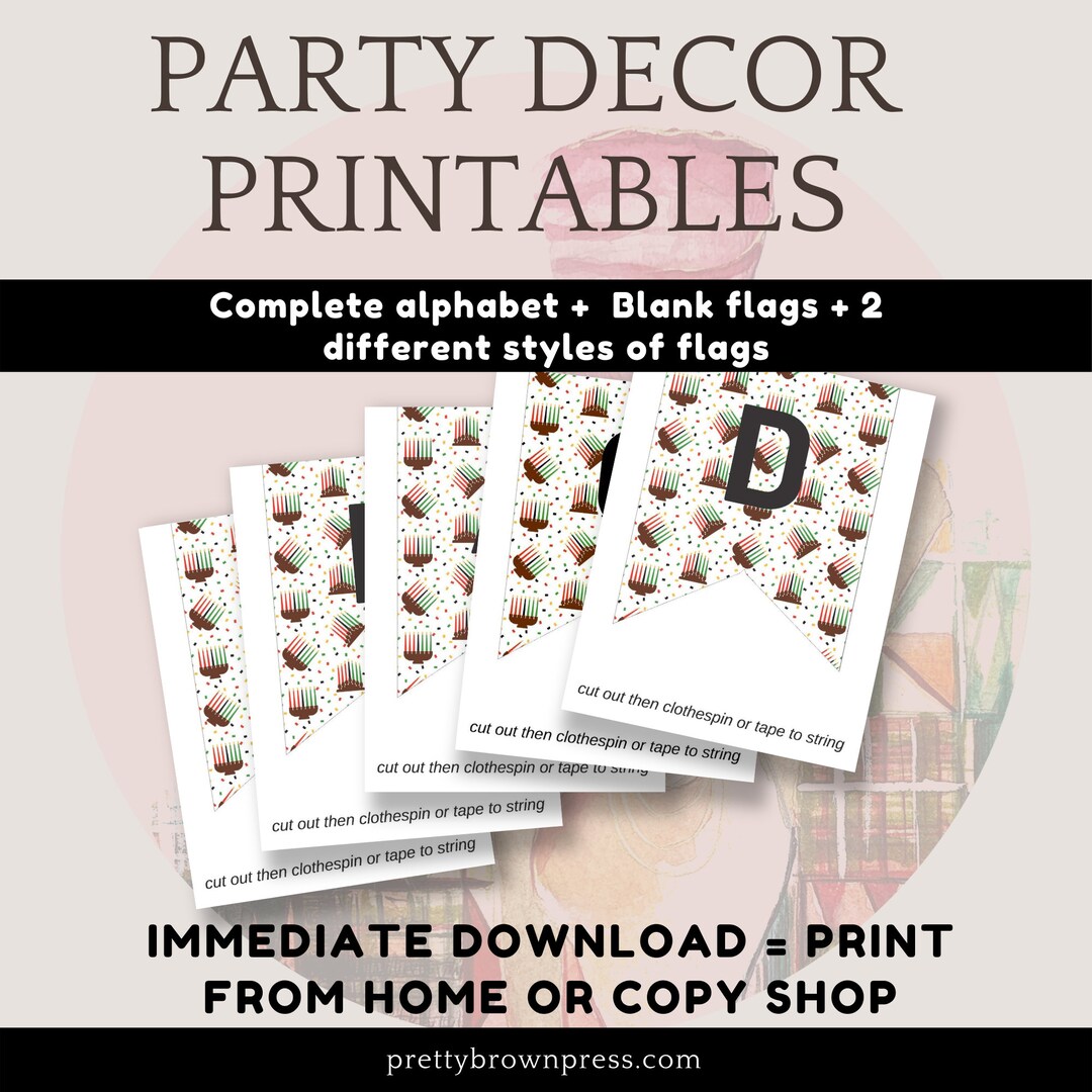 Kwanzaa Printable Flag Bunting Banner Bundle 2 - Etsy