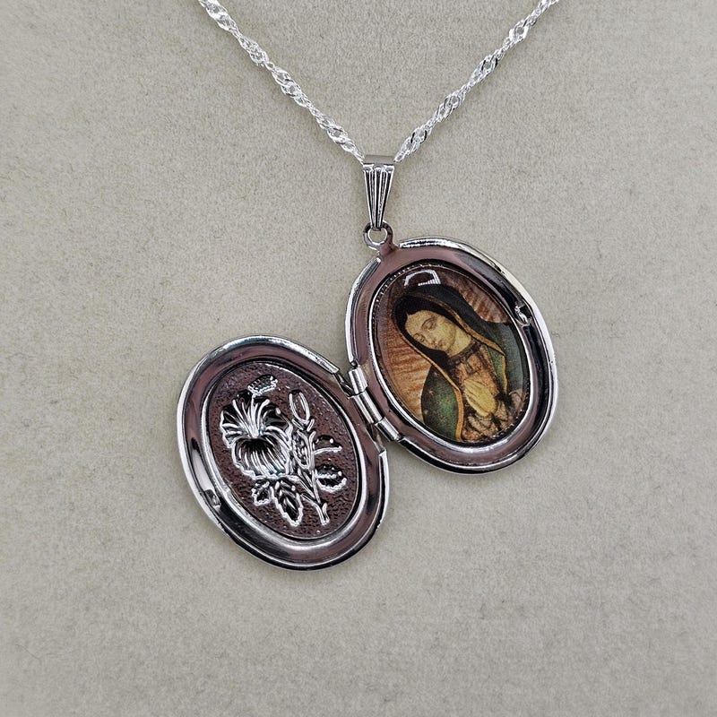 Virgin Mary Locket - Etsy