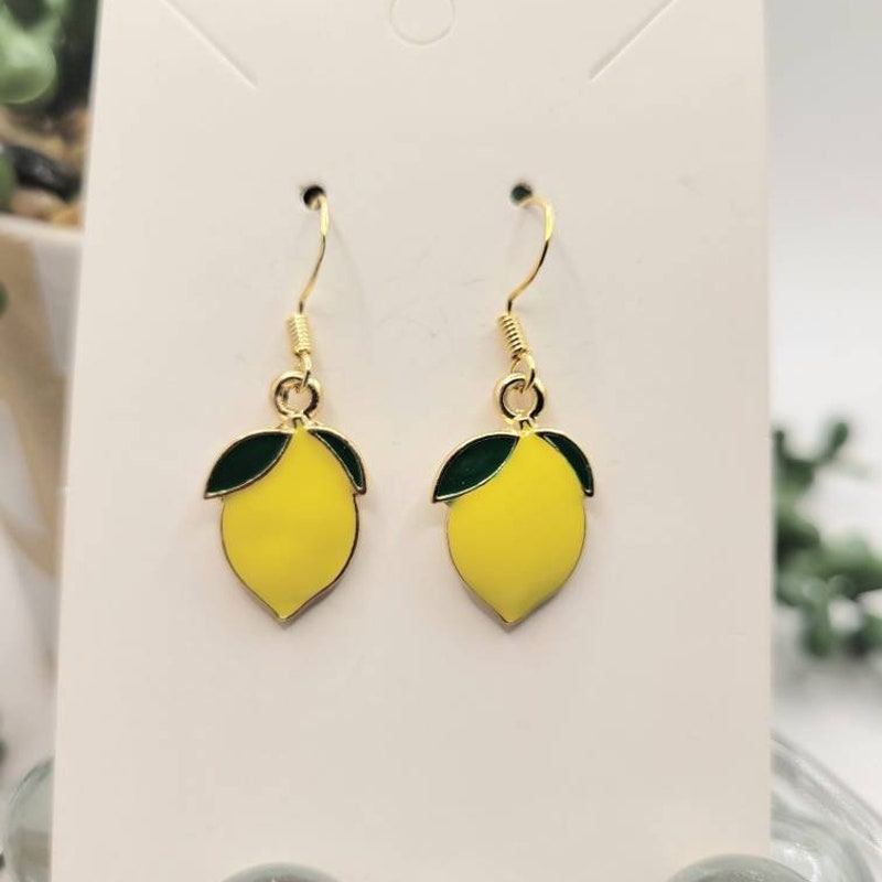 Lemon Earrings - Etsy