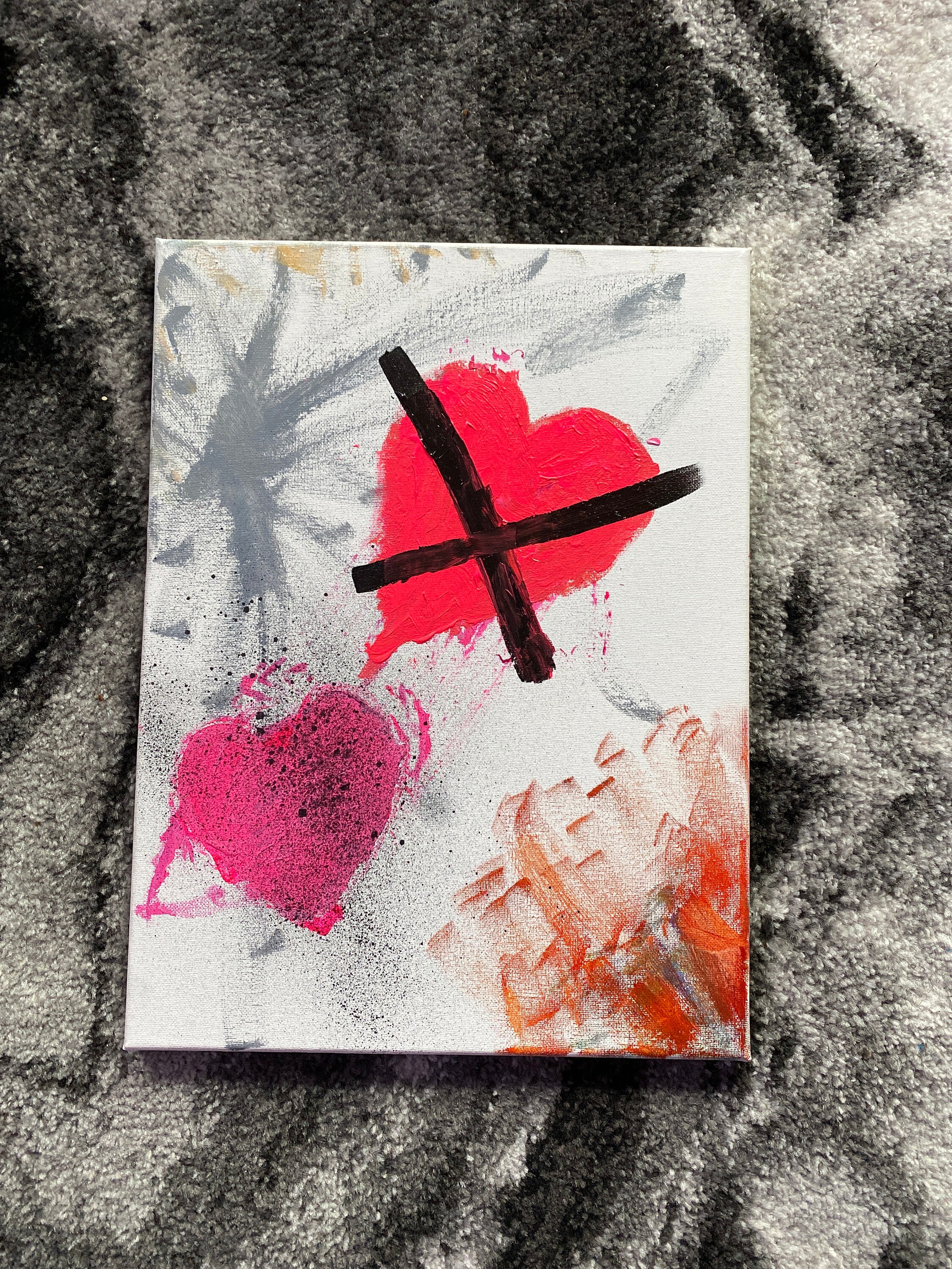Abstract Broken Heart Drawing