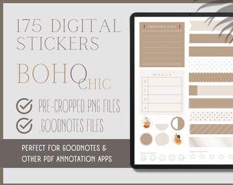 Minimal & Basic Digital Sticker Pack for Good Notesdigital - Etsy
