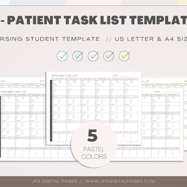 Cna Task List - Etsy