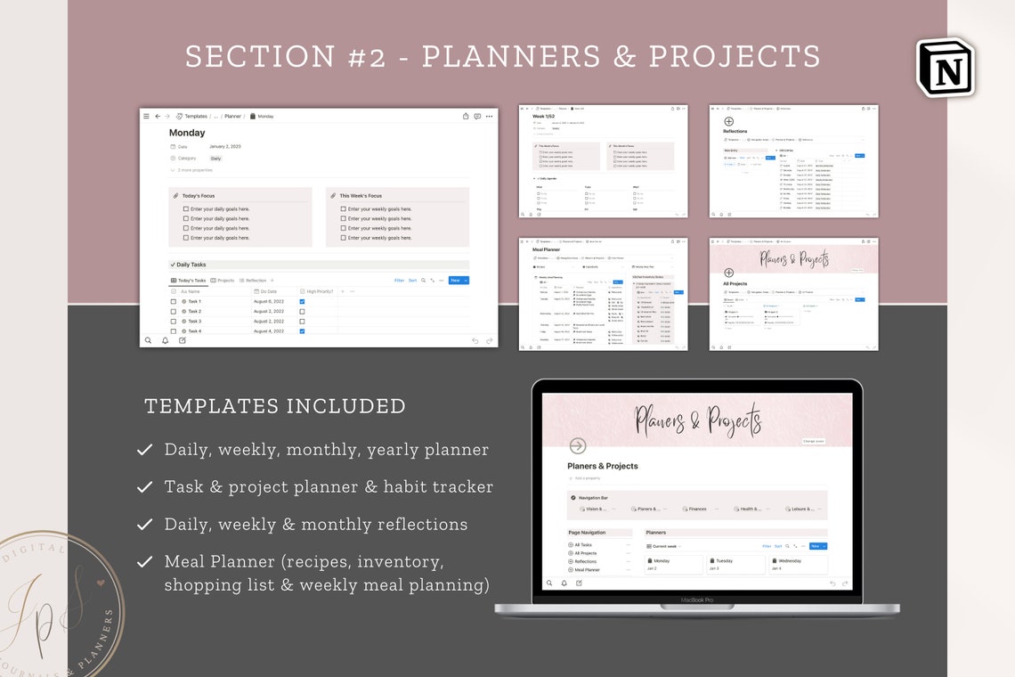 Notion Life and Work Planner Notion Life Dashboard Notion - Etsy