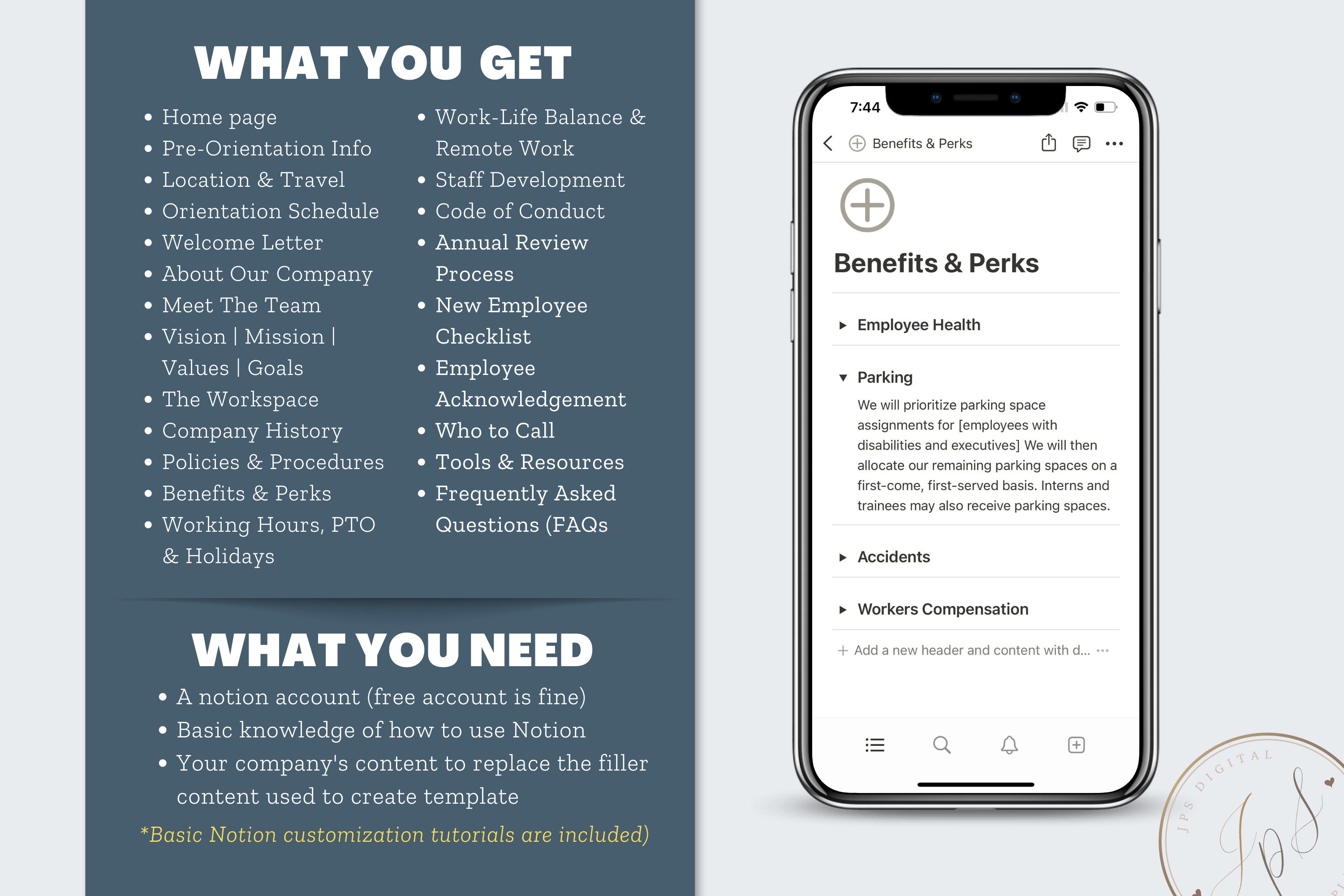 Notion Employee Onboarding Template: Welcome Packet (digital Download ...