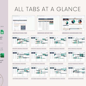 Employee Absence Tracker: Google Sheets Template, Staff Attendance ...