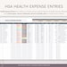 HSA Expense Tracker: Google Sheets Template (annual Dashboard) - Etsy
