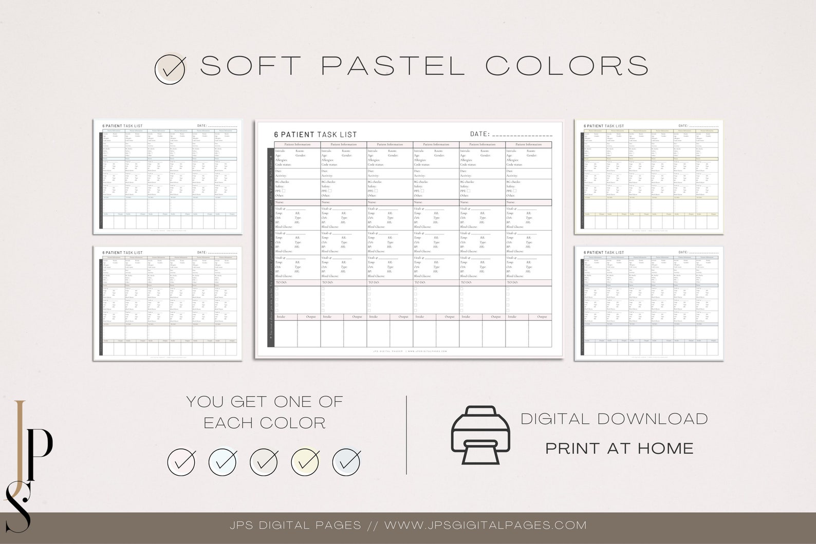 6 Patient Task List, Blank Patient Task List, Nursing Patient Templates ...