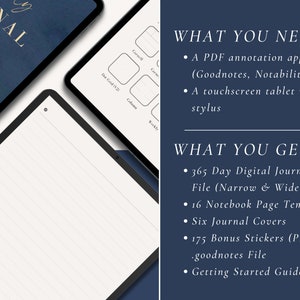 Daily Digital Journal | Un-dated 365 Daily Pages | Goodnotes ...