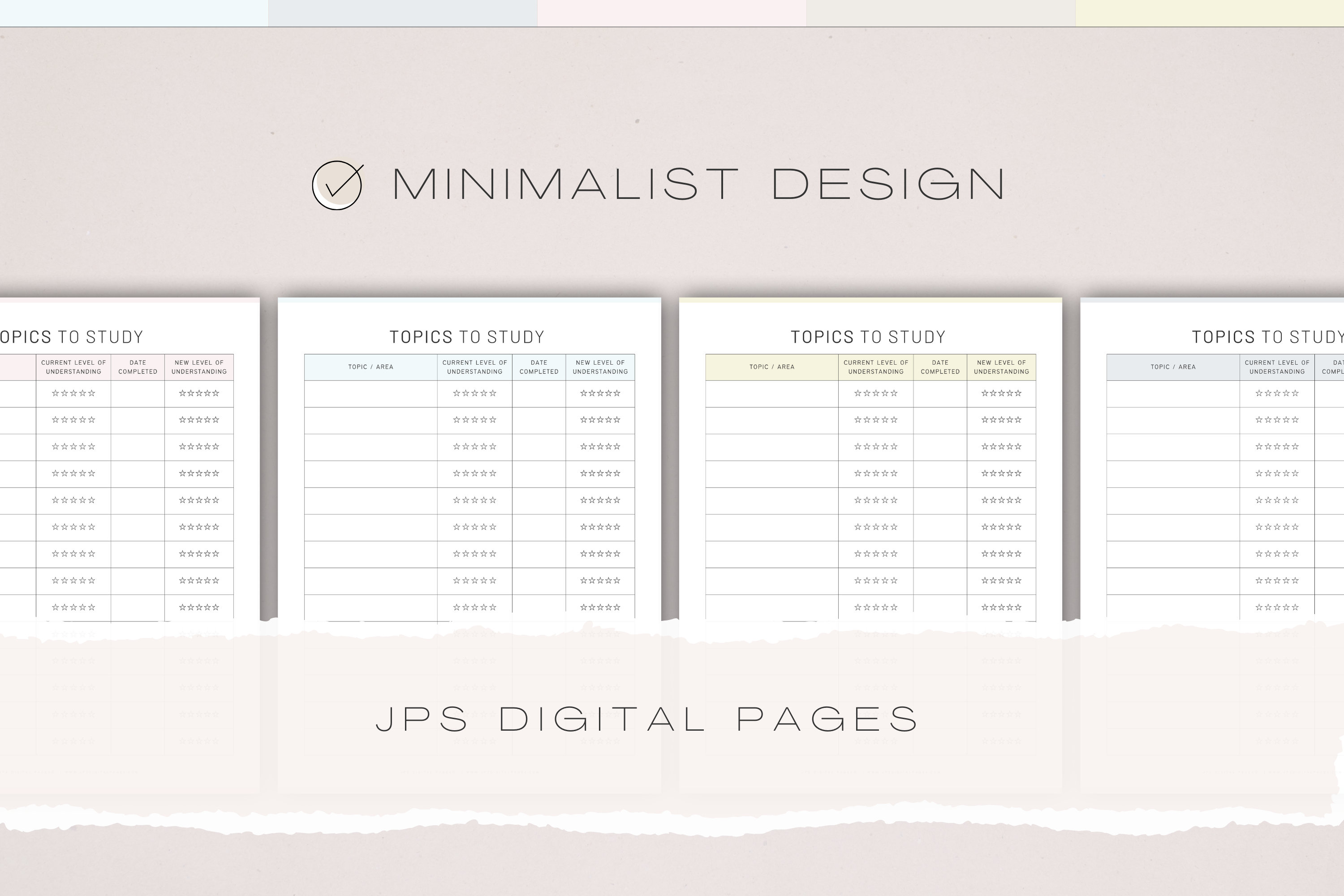Topics to Study Planner Student Revision Study Tracker - Etsy