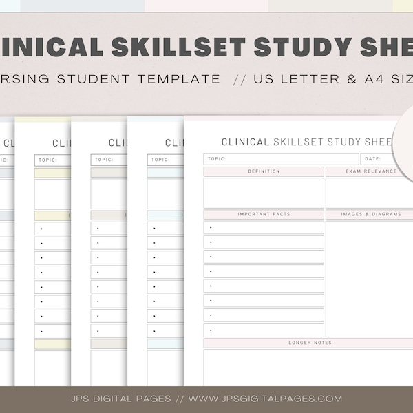 Nursing Clinical Sheet Printable - Etsy
