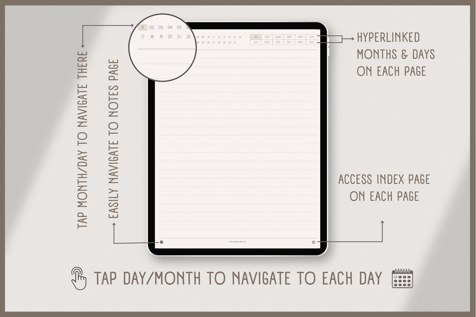 Daily Digital Journal Un-dated 365 Day Journal Goodnotes & - Etsy