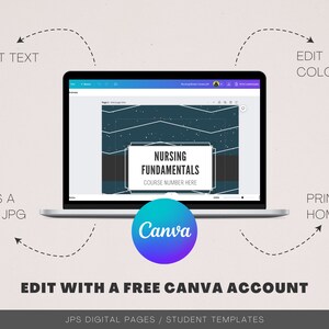 Editable Binder Cover Template: School & Teacher Binder (canva ...