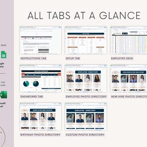 Employee Directory With HR Dashboard and Incidence Report Bonus Tab ...