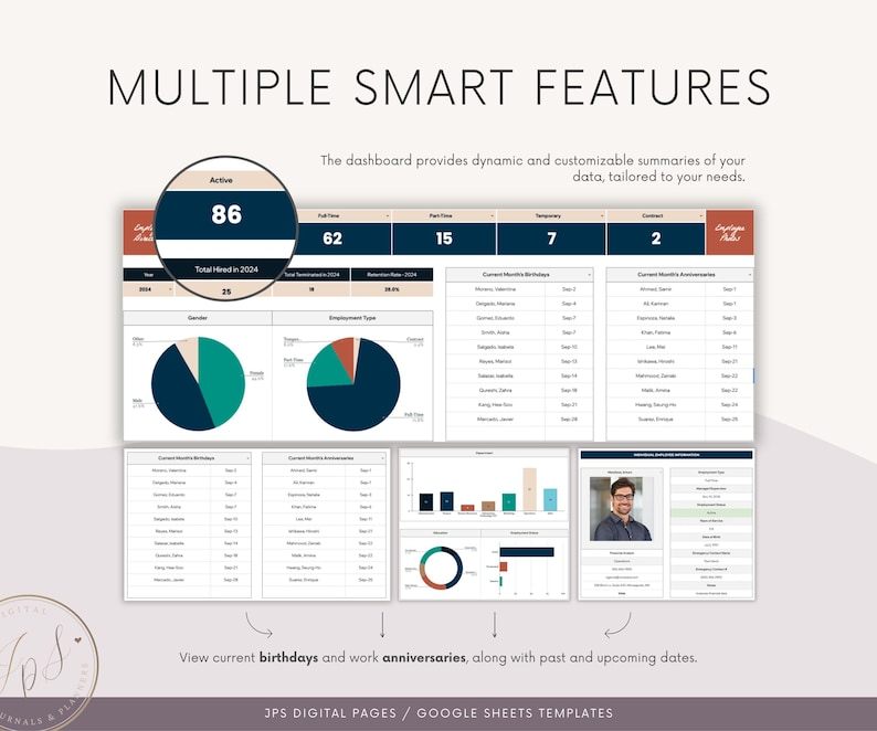750+ Employee Directory Spreadsheet, Google Sheet Template, Employee ...