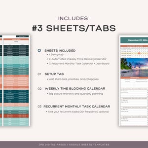 Weekly Time Blocking Planner: Automated Google Sheets Template - Etsy