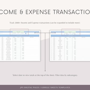 Easy Business Bookkeeping - Google Sheets Template, Income & Expense ...