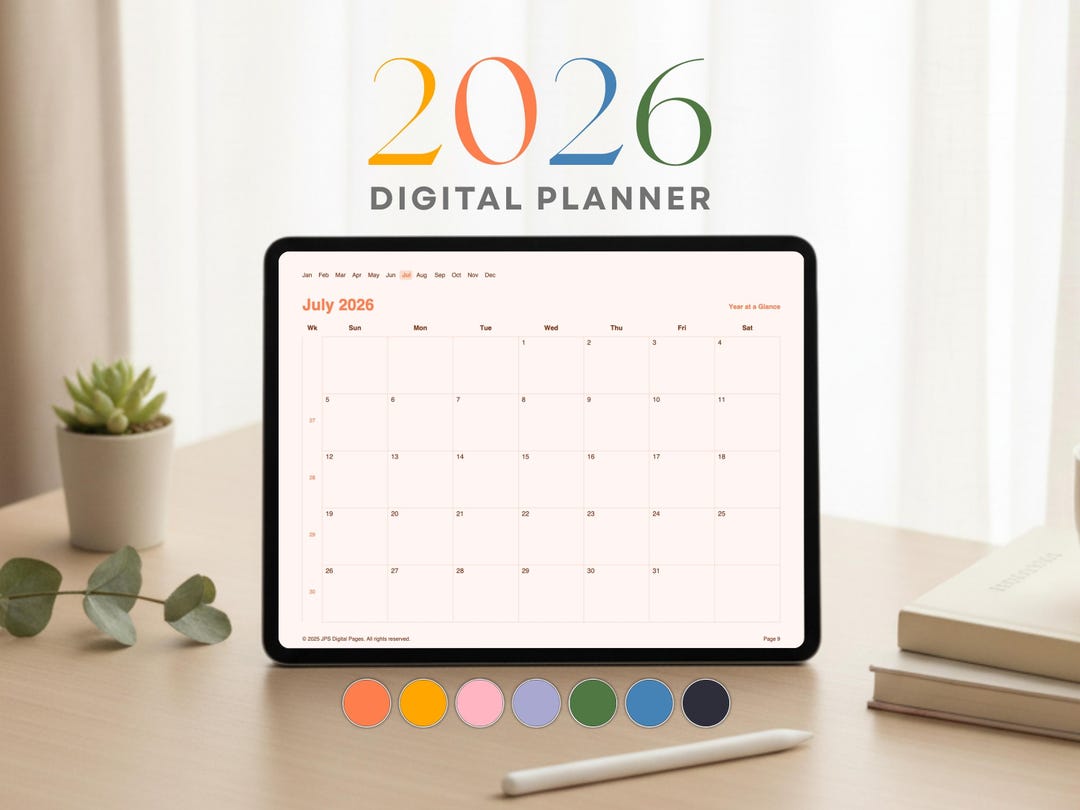 2026 Minimalist Digital Planner: Hyperlinked PDF Calendar (goodnotes ...
