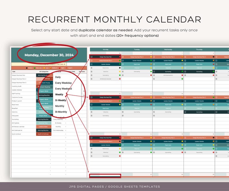 Weekly Time Blocking Planner: Automated Google Sheets Template - Etsy