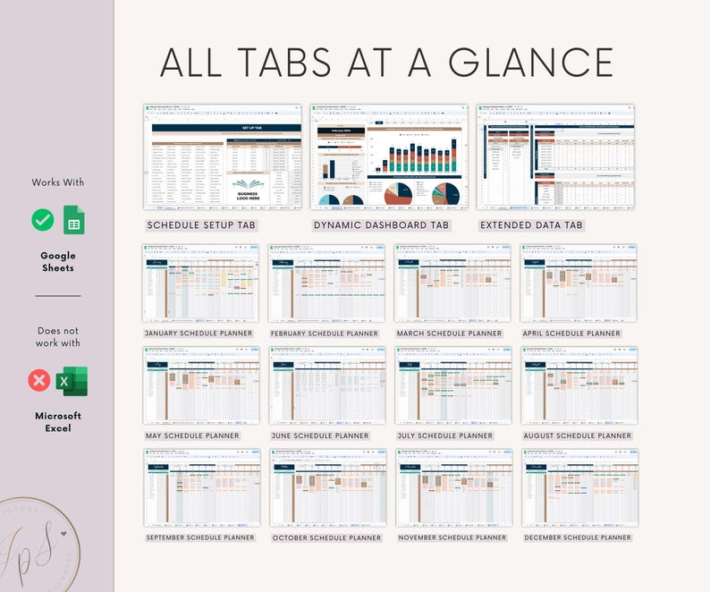 Employee Schedule Template: Custom - Etsy