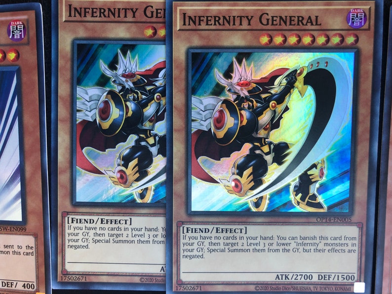 Yugioh Infernity Deck- Mirage- Archfiend- Knight- General- Barrier- Launcher - Etsy