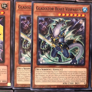 Yugioh Gladiator Beast Deck Andal Augustus Bestiari Noxious Editor - Etsy