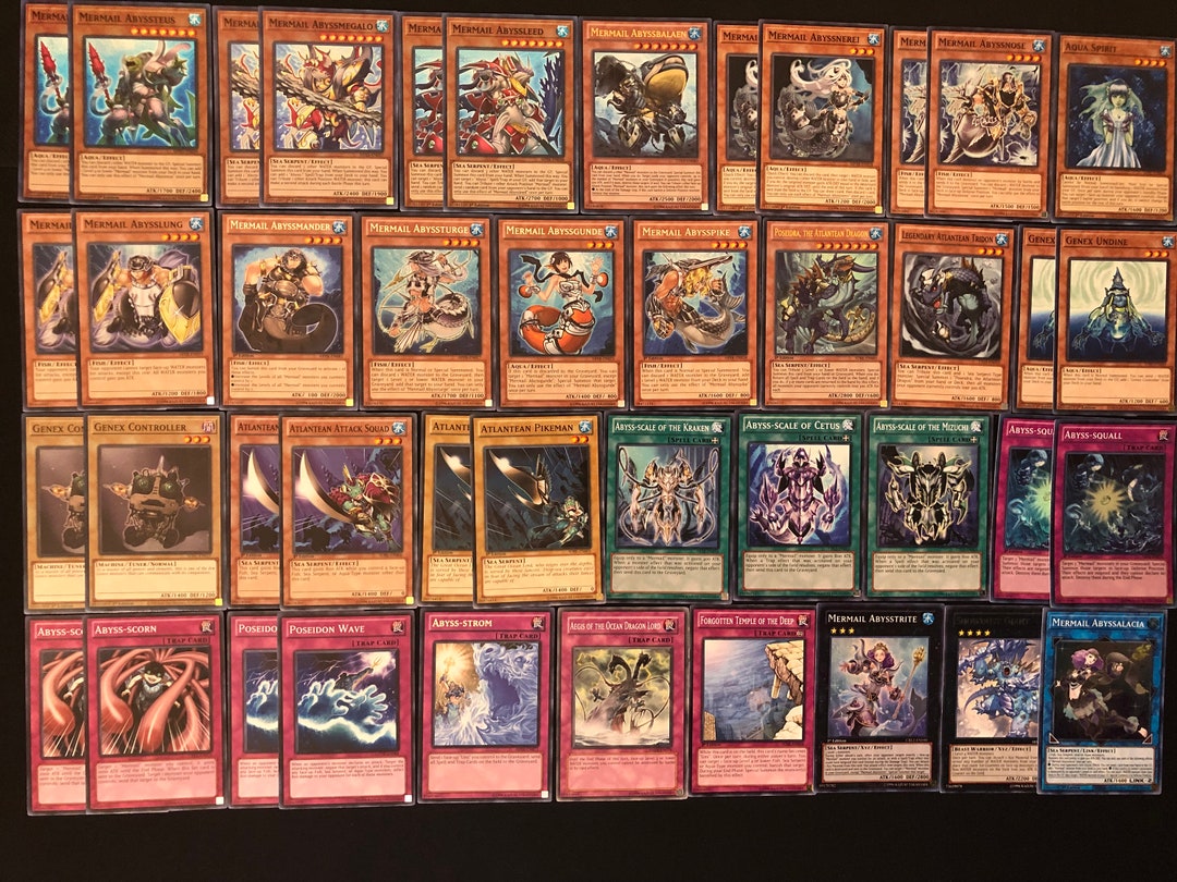 Yugioh Mermail Deck Abysstrite Abyssteus Abyssmegalo Aqua - Etsy Australia