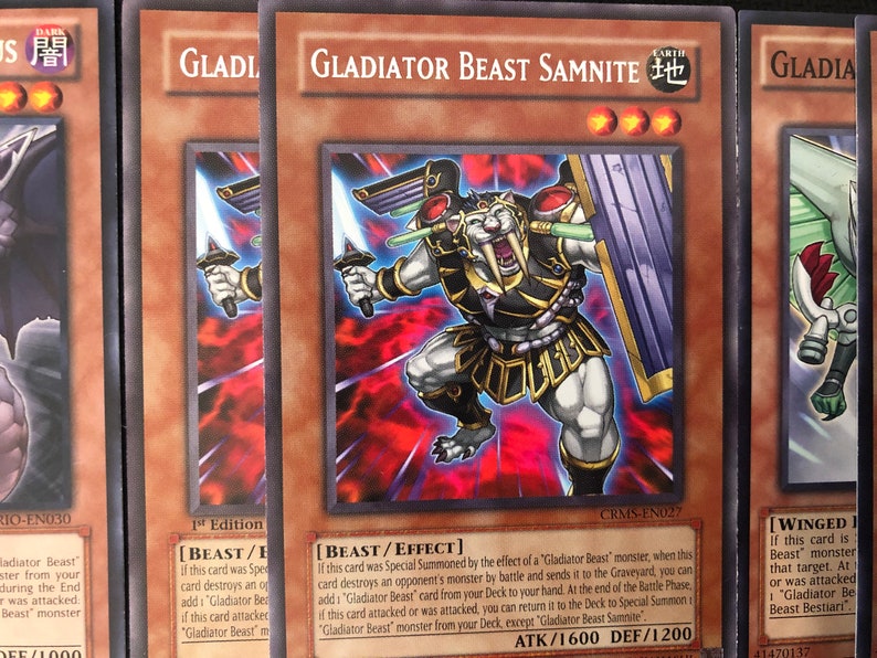 Yugioh Gladiator Beast Deck- Andal- Augustus- Bestiari- Noxious- Editor- - Etsy