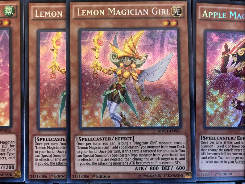 Yugioh Custom Dark Magician Girl Deck Chocolate Kiwi Berry Apple Lemon - Etsy
