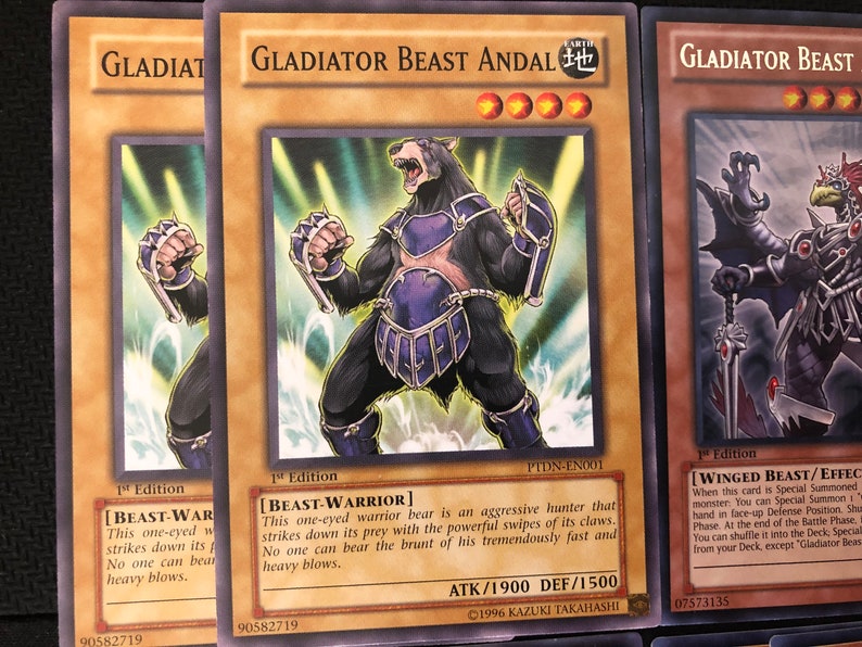 Yugioh Gladiator Beast Deck Andal Augustus Bestiari Noxious Editor - Etsy