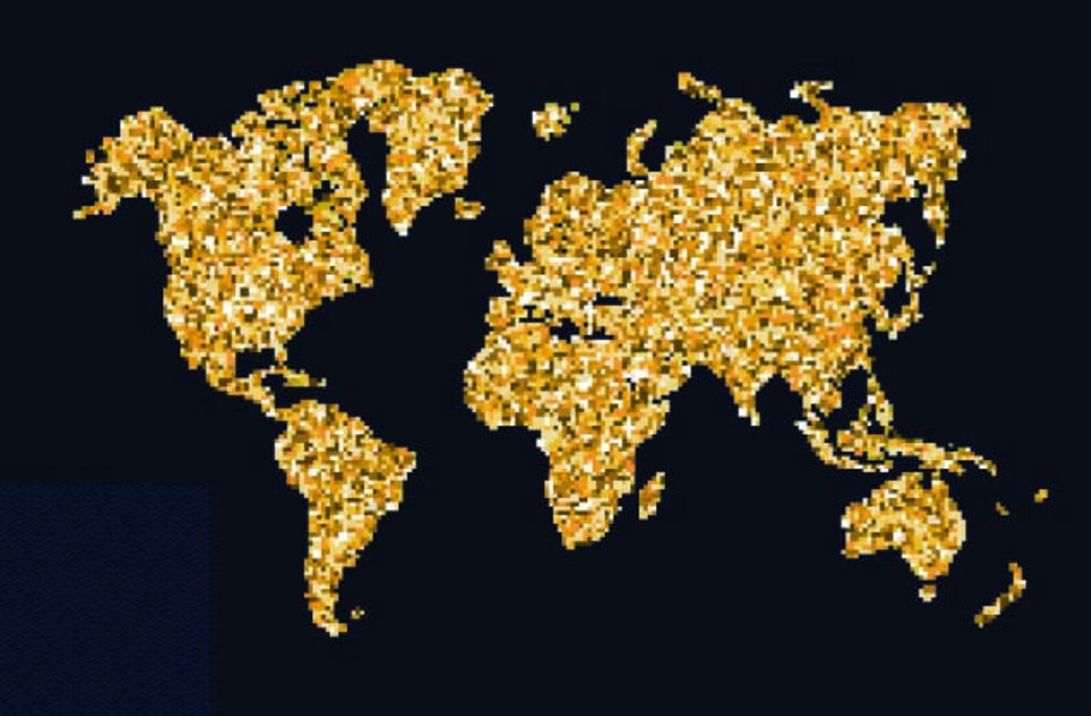 Golden World Map Wallpaper Worldmap Wallpaper Golden Dots - Etsy