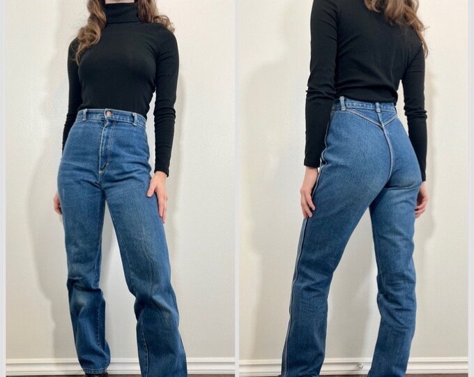 Vintage 80s Jeans 1980s Blue Denim Pants Etsy