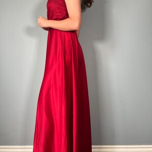 Vintage 70s Red Dress, 1970s Summer Long Maxi Gown - Etsy