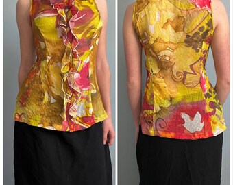 Silk Flowy Top - Etsy