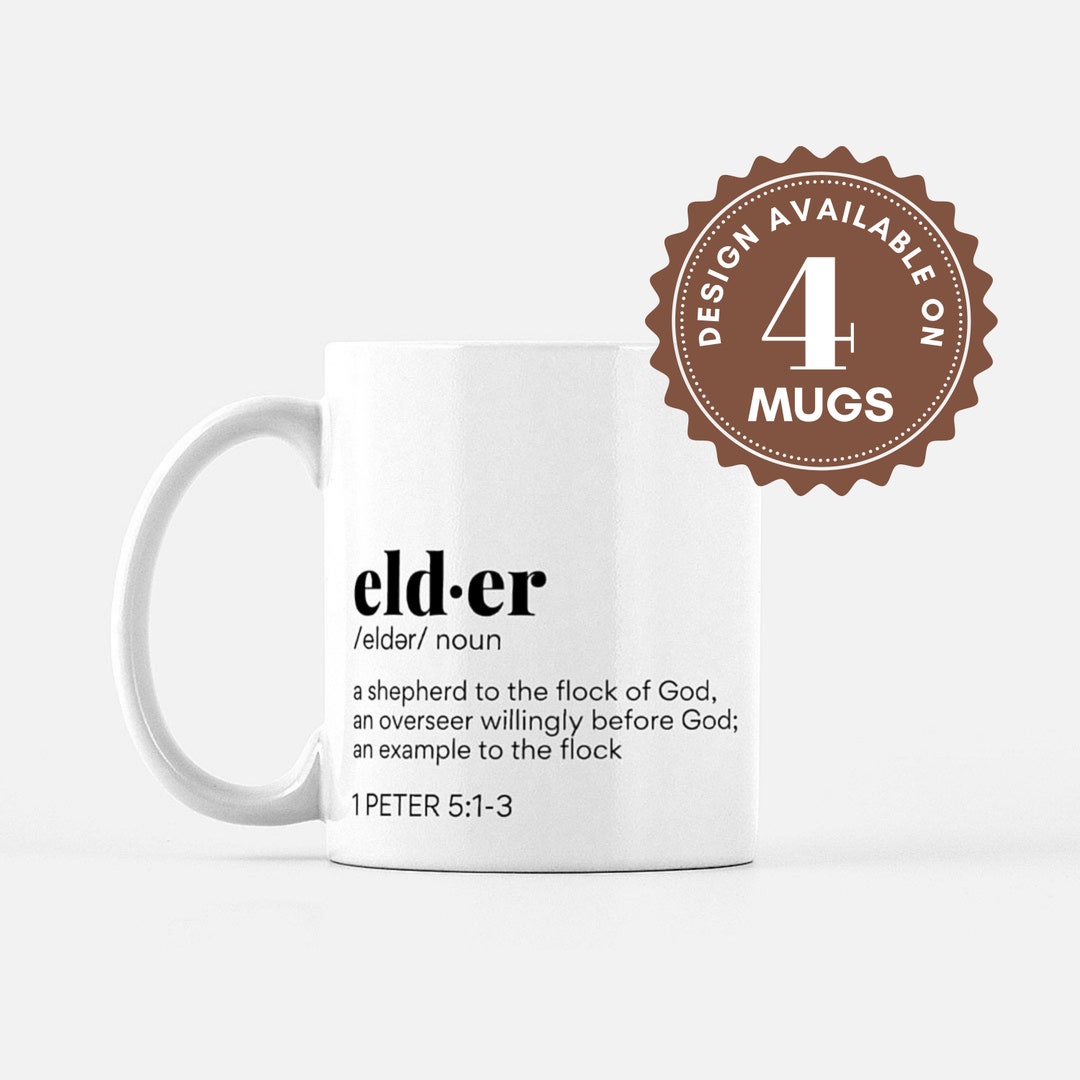 Elder Definition Design Black and White Typography Travel Mug Lid Glass ...