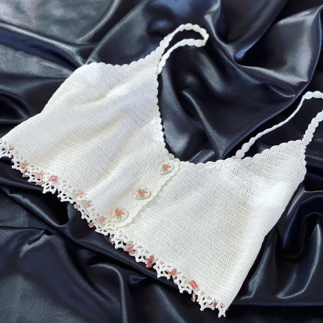 Linen Crochet Top With Vintage Buttons - Etsy