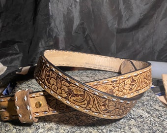 Custom Hand Tooled Leather Belts - Etsy