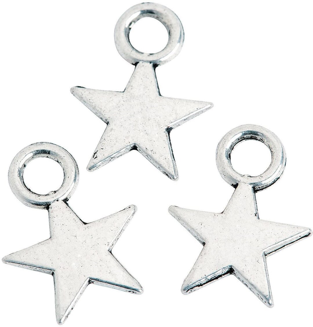 Mini Star Charms, 5mm X 8mm Set of 12 - Etsy