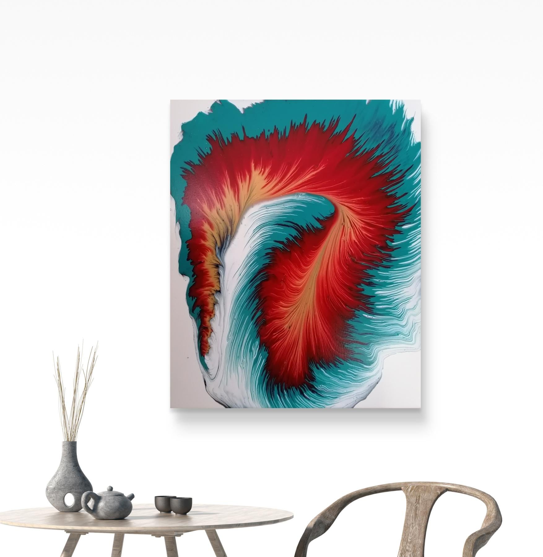 Abis - Original Acrylic Painting Created Using Fluid Art Technique on a ...