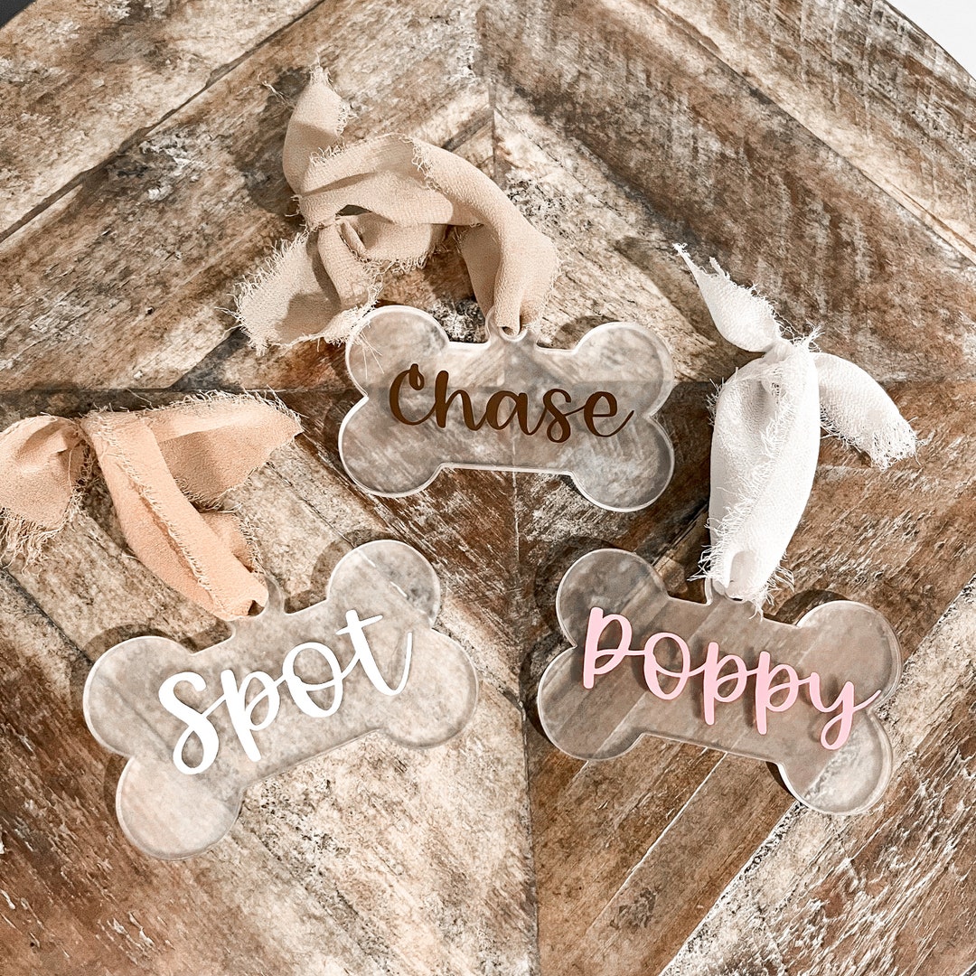 Acrylic Dog Bone Custom Ornament - Etsy