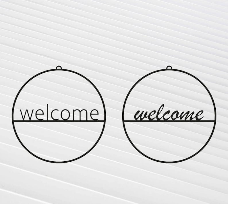 Delicado letrero de bienvenida / letrero de metal / decoración - Etsy ...