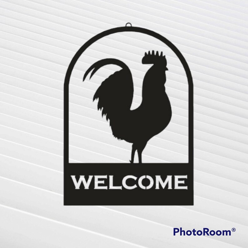 Personalized Metal Rooster Sign Chicken Decor Metal Chicken Yard Art ...