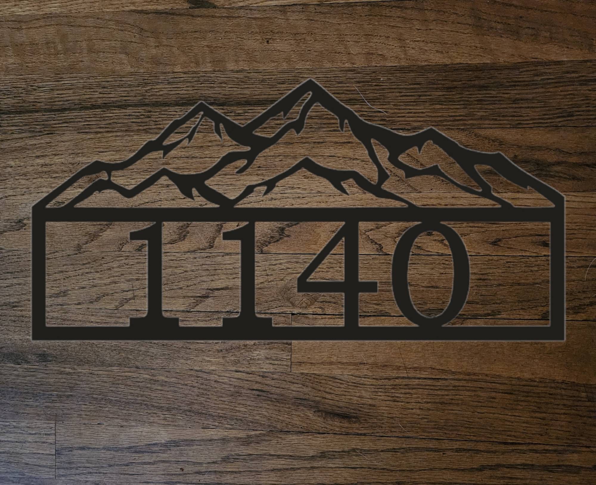 Mountain Address Sign | House Numbers | Custom | Metal | Horizontal - Etsy