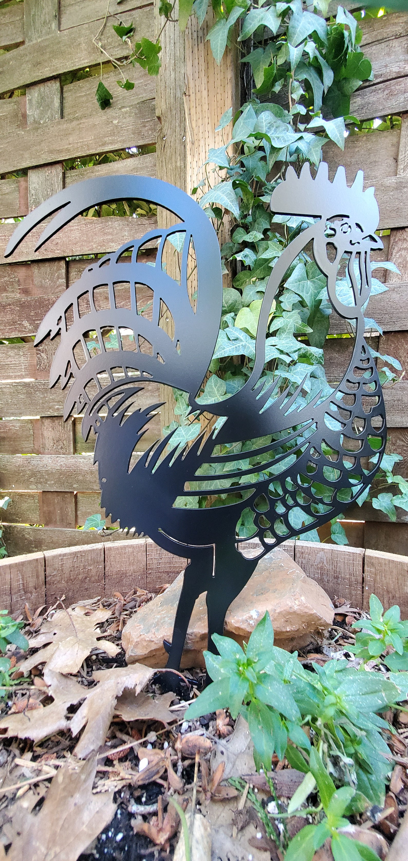 Rooster Yard Decor, Metal Rooster Yard Art, Chicken Yard Art, Rooster ...