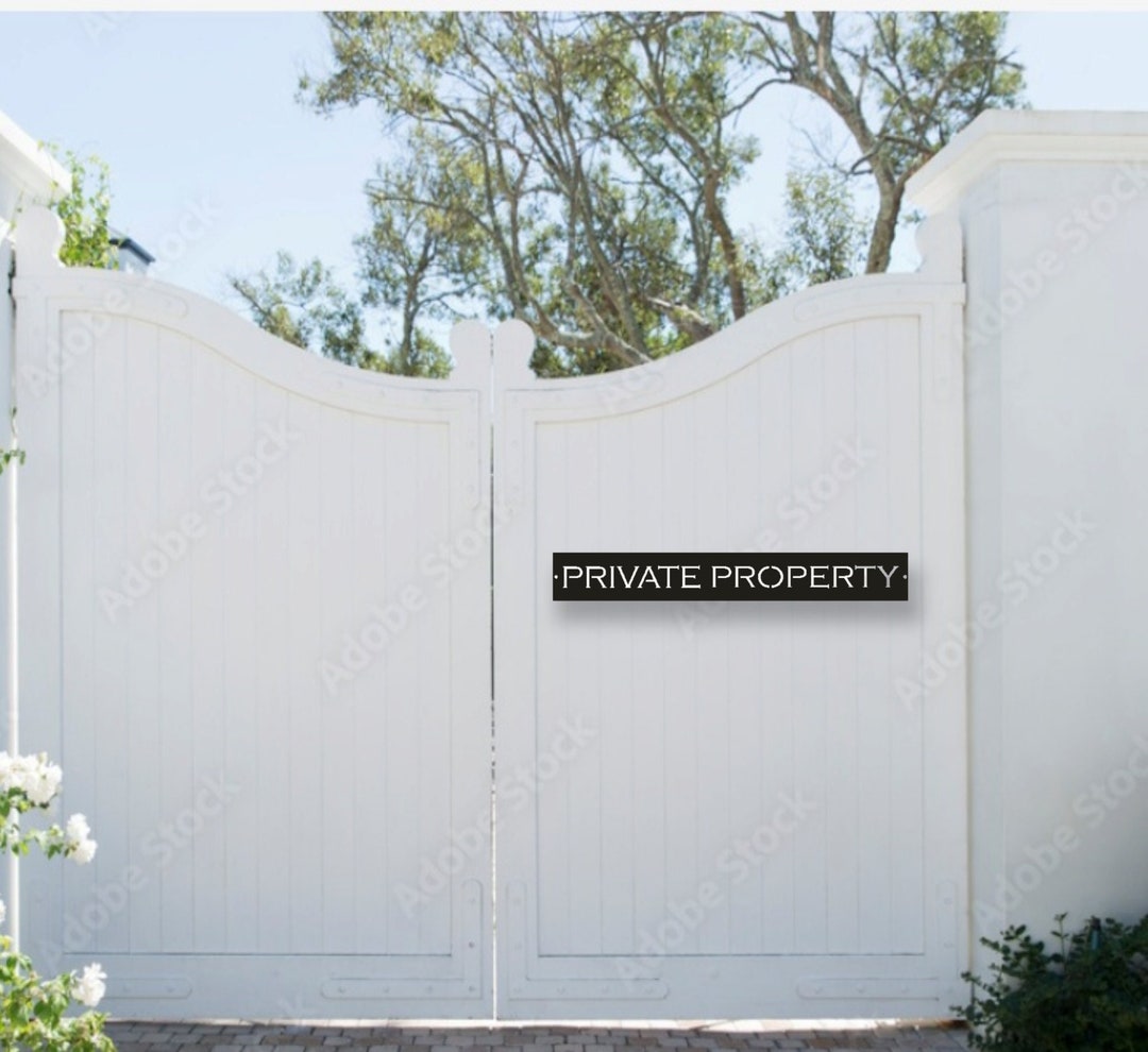 Modern Style Private Property Sign | Metal Sign | Outdoor Sign - Etsy