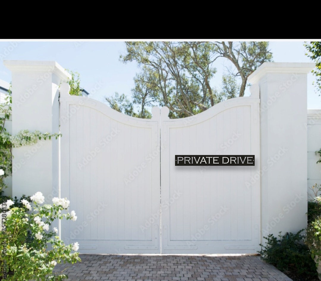 Modern Style Private Drive Sign | Metal Sign | Outdoor Sign - Etsy