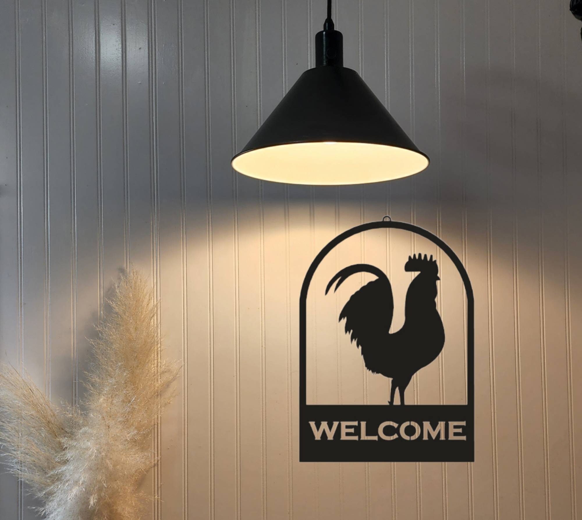 Personalized Metal Rooster Sign Chicken Decor Metal Chicken Yard Art ...